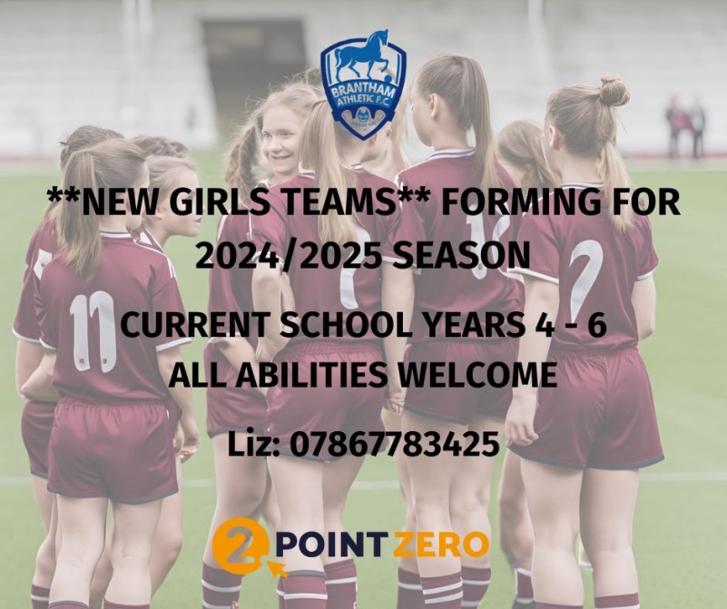 NEW GIRLS TEAMS FORMING FOR 20224/2025 - BRANTHAM ATHLETIC